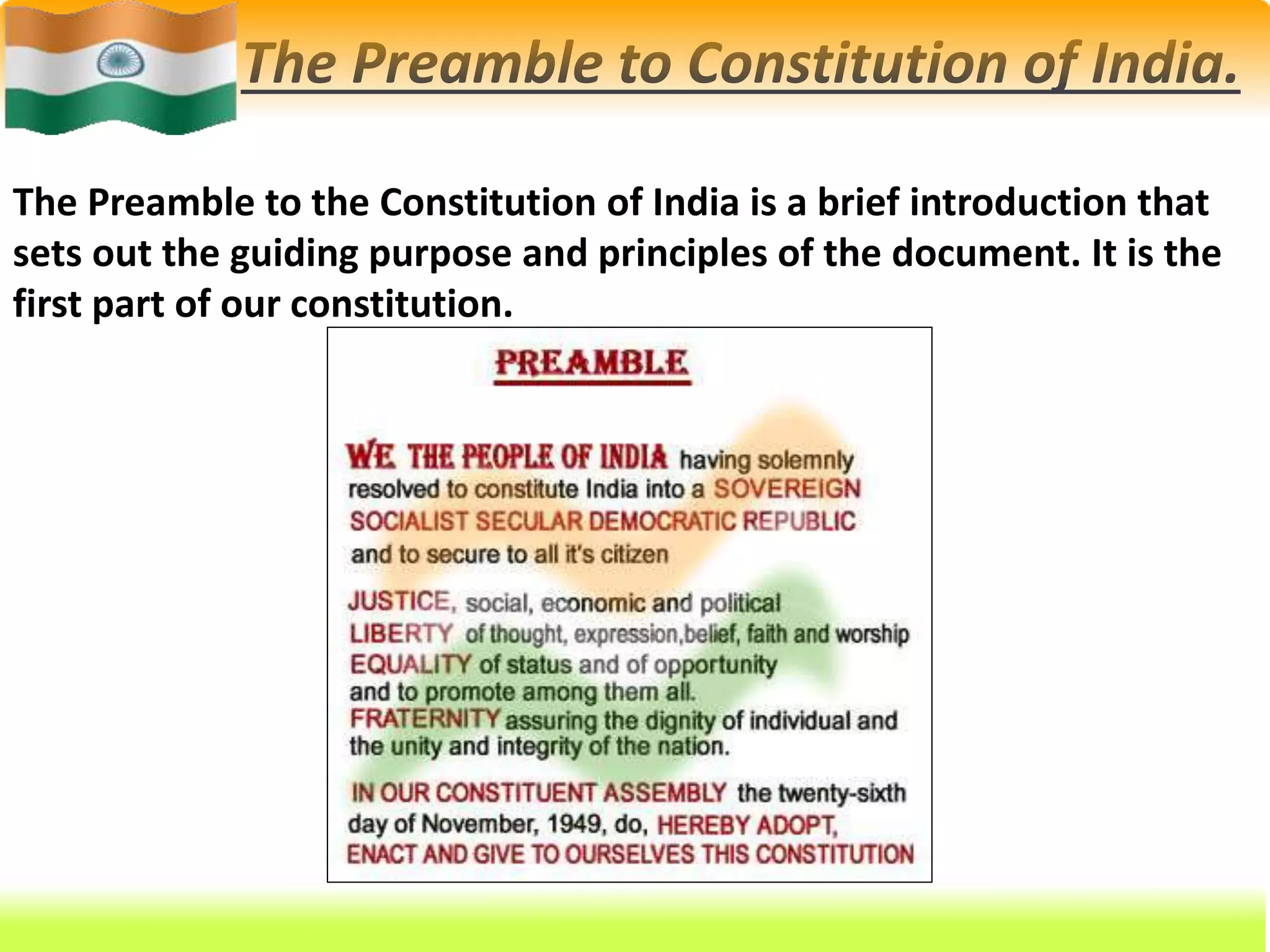 Constitution of india | PPTX