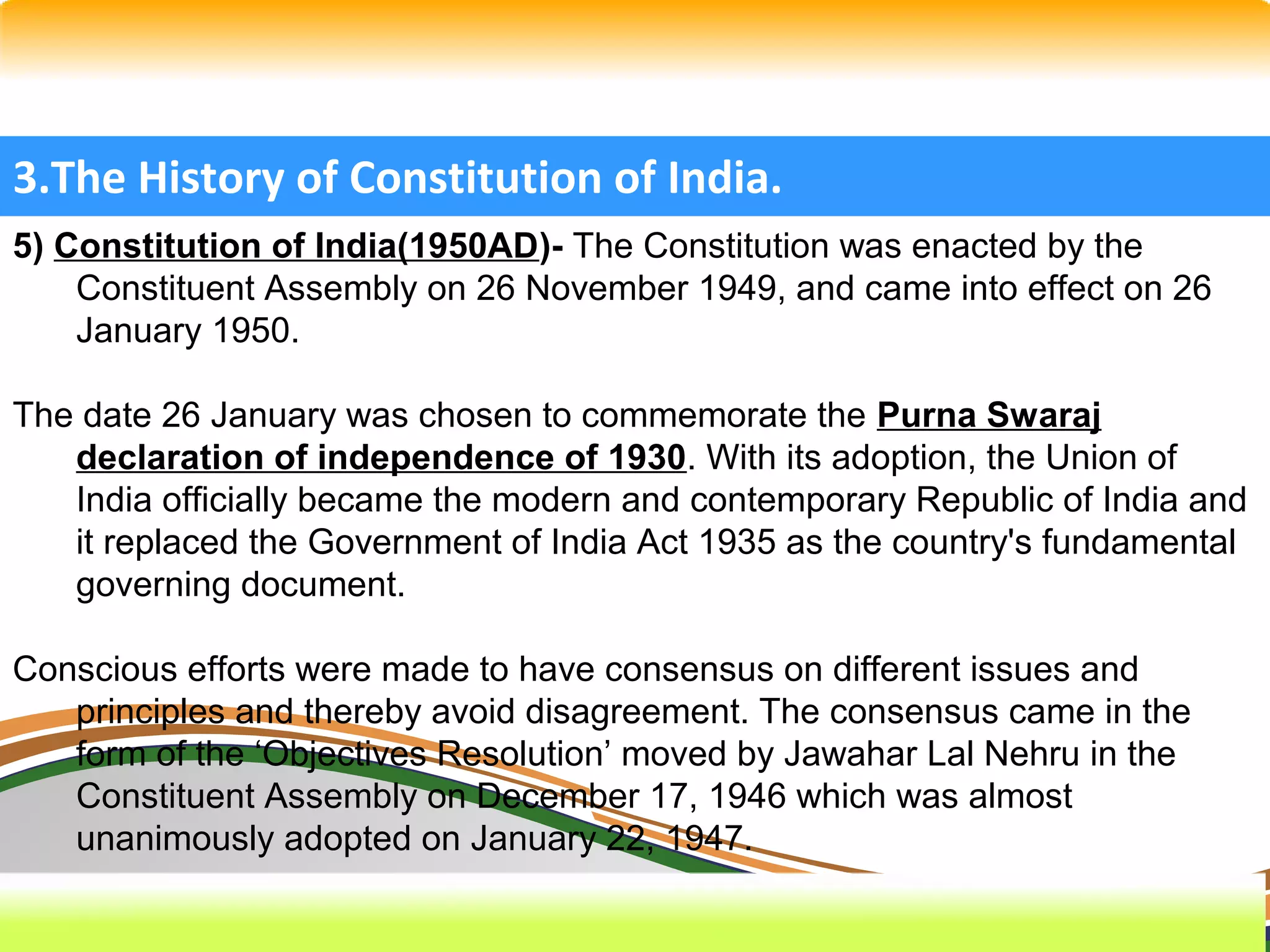 Constitution of india ppt prepared by sukhchain gill | PPT