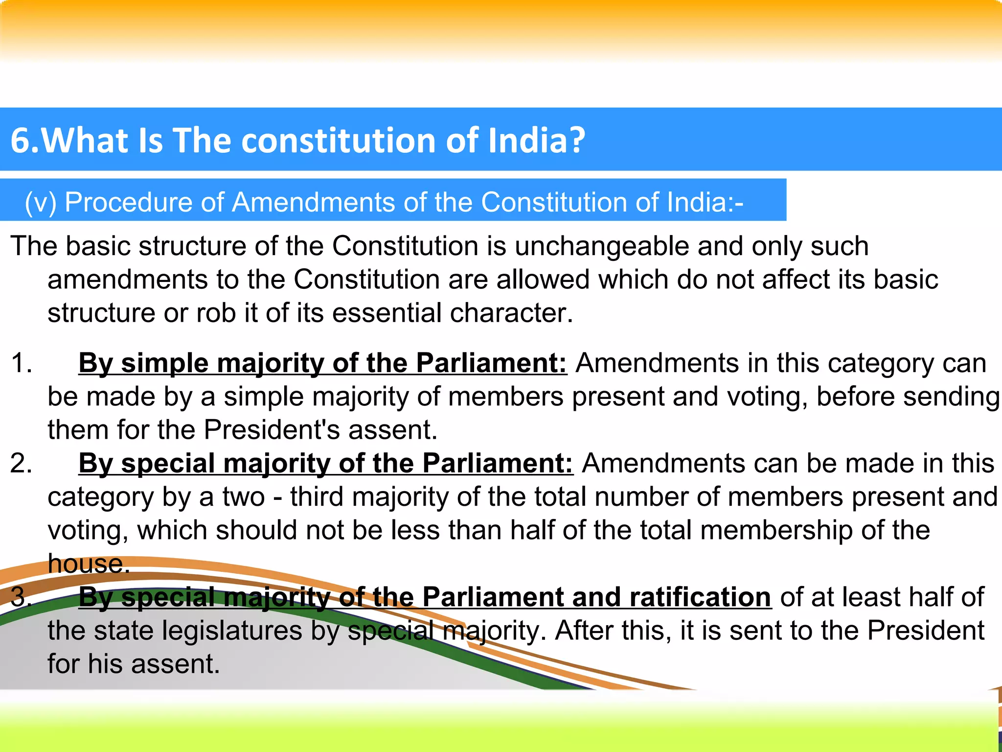 Constitution of india ppt prepared by sukhchain gill | PPT