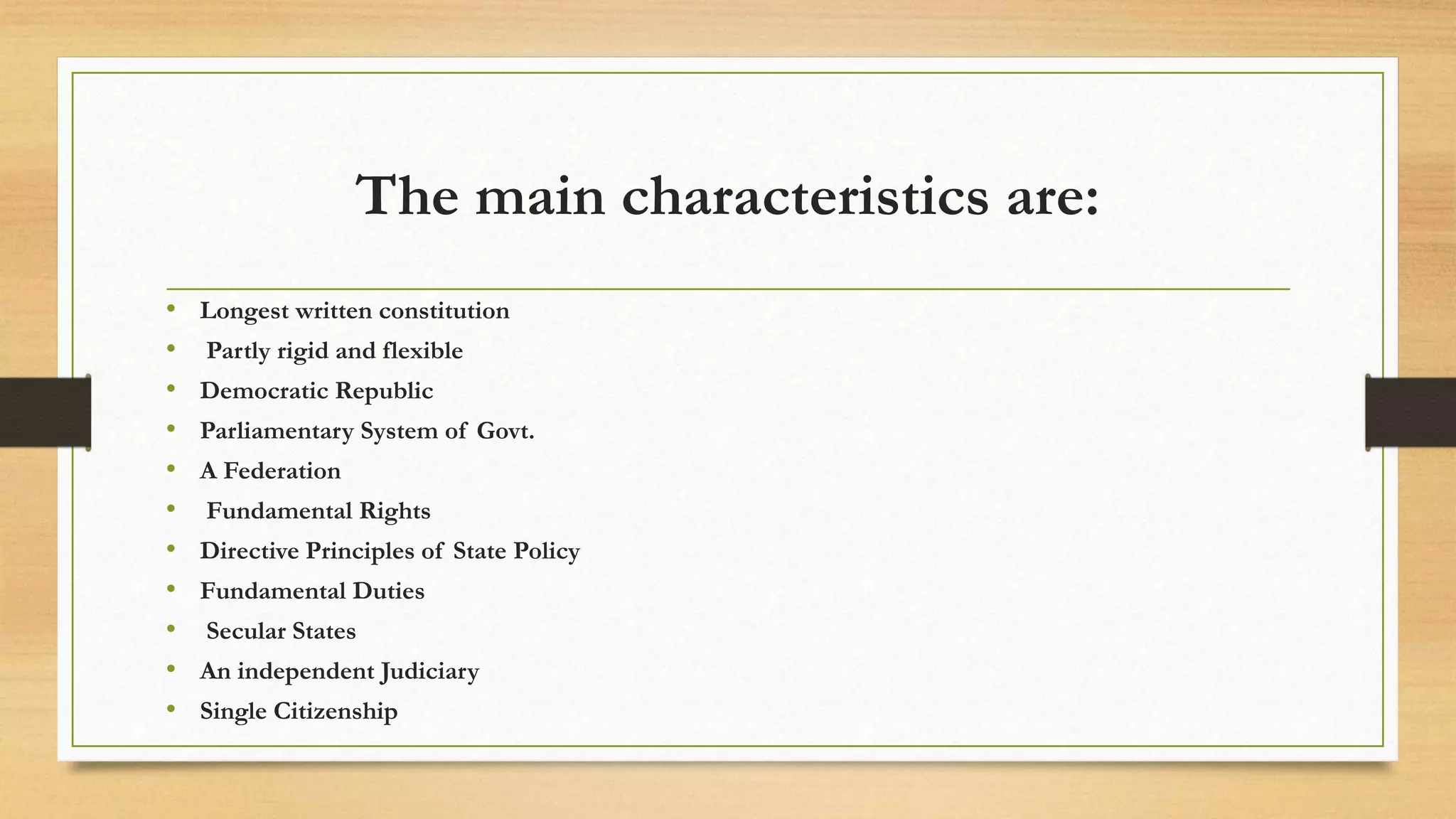 Constitution of india | PPTX
