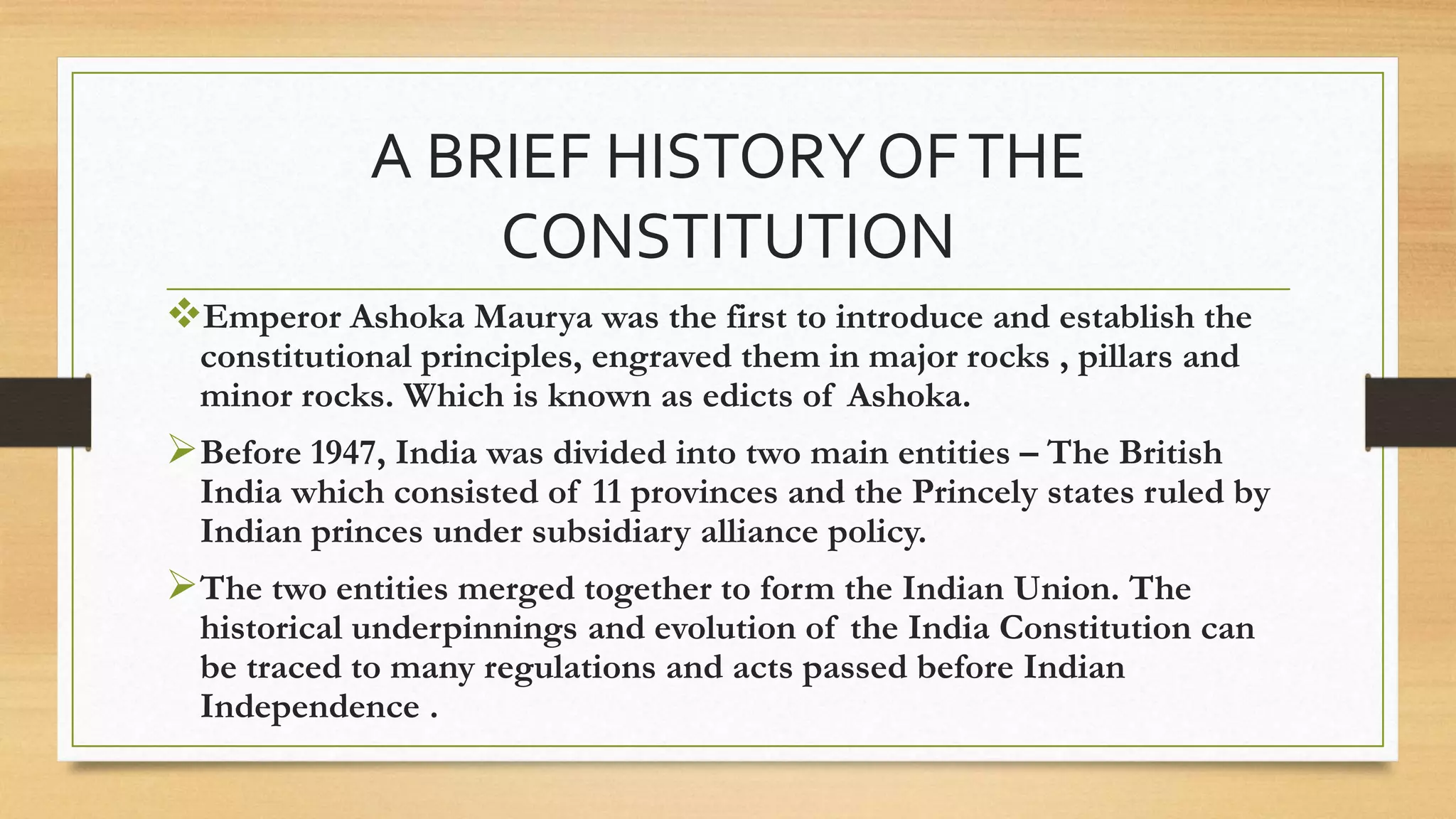 Constitution of india | PPTX