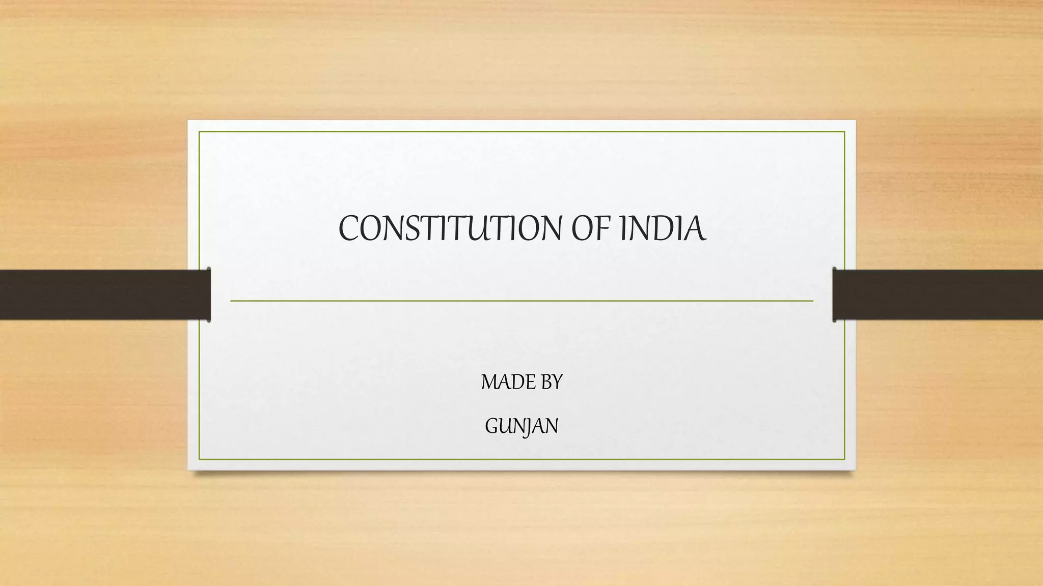 Constitution of india | PPT