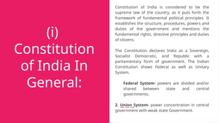 constitutionofindia-191. Of 129033126.pptx | Civic affairs | Politics
