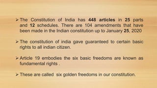 Constitution of india | PPTX | Law