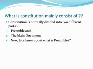 Constitution of INDIA and all articles of the Constitution | PPTX