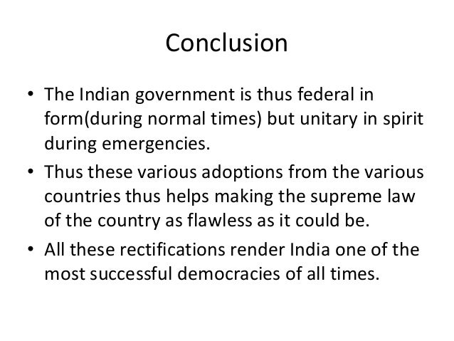 Constitution of india- A melting pot of constitutions