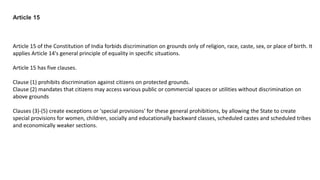 constitution of India Articles description.pptx