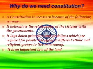 Constitution of india ppt | PPTX
