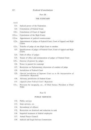 Full Text of the Constitution of Malaysia (2010 Reprint) | PDF