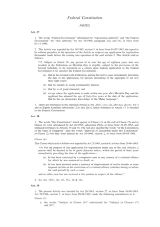 Full Text of the Constitution of Malaysia (2010 Reprint) | PDF