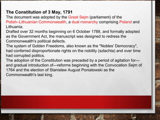 Polish Constitution of may 3, 1791 | PPT