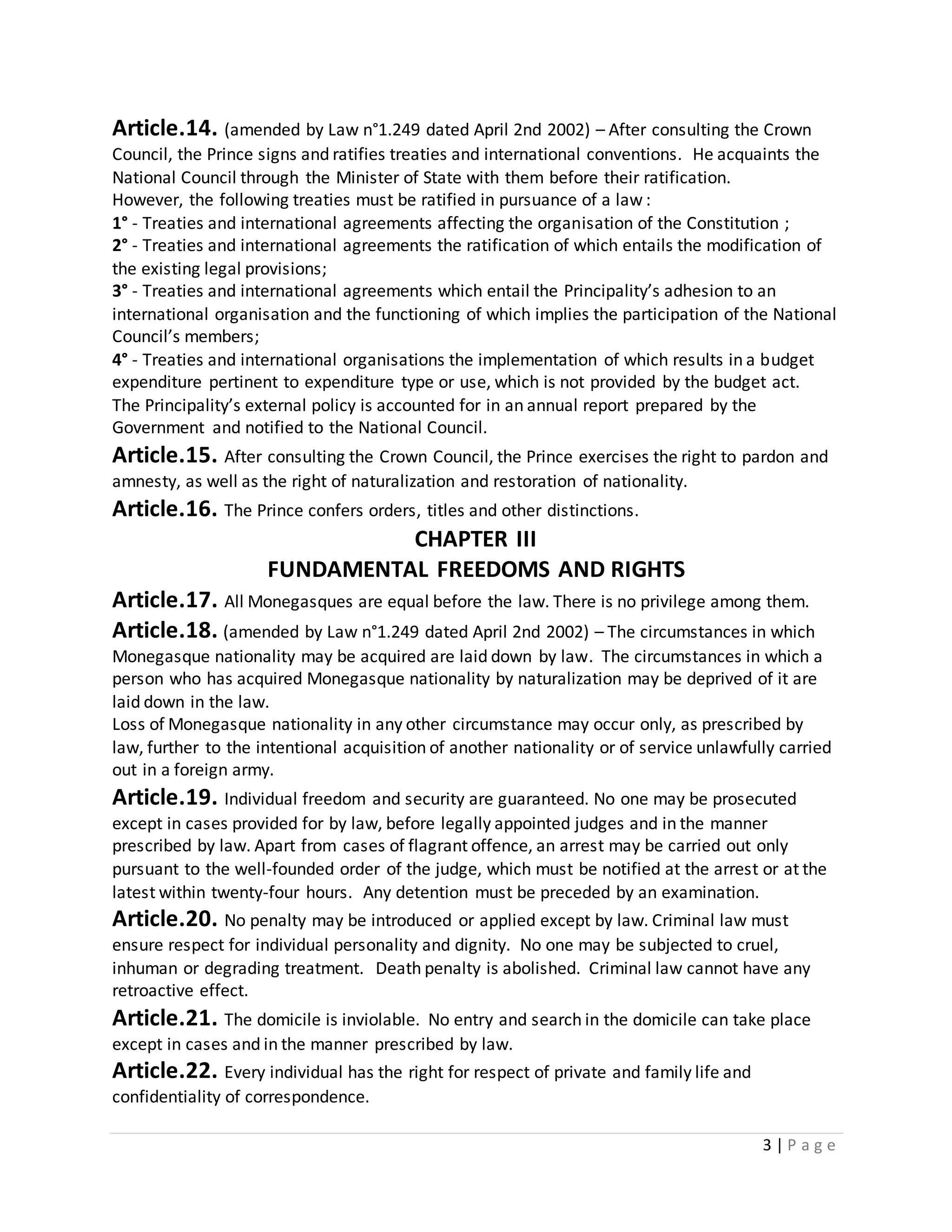 Constitution of Monaco | DOCX | Marriage and Civil Unions | Family and ...