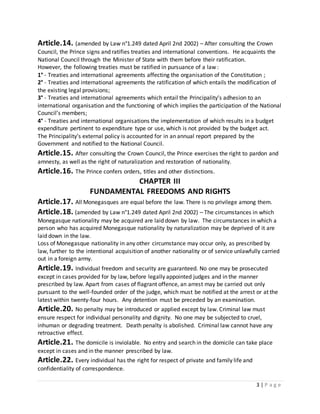 Constitution of Monaco | DOCX