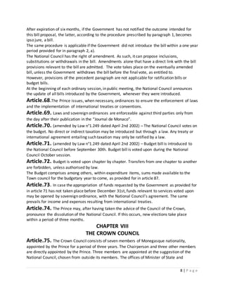 Constitution of Monaco | DOCX