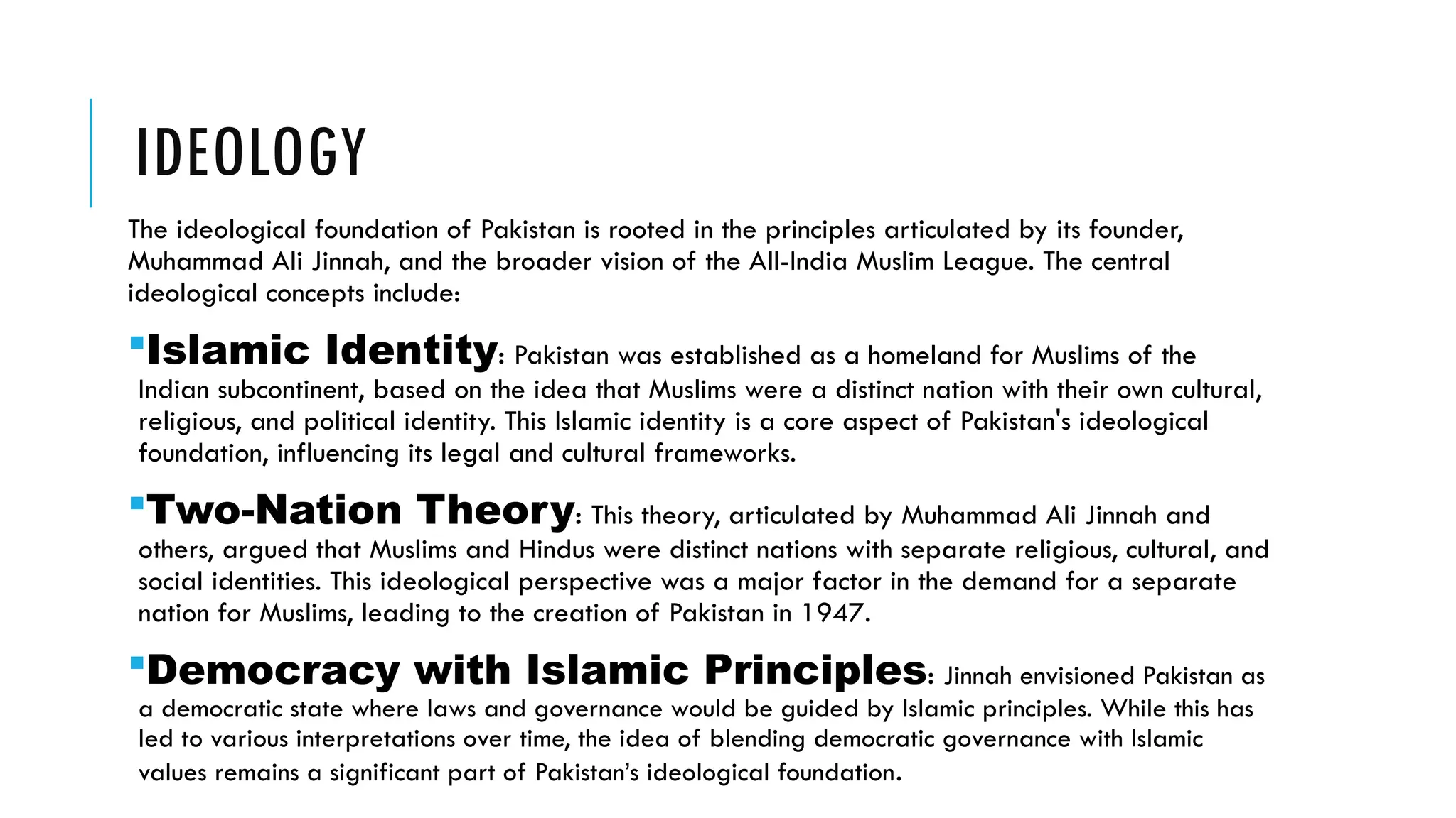 CONSTITUTION OF PAKISTAN| ideological foundation | PPTX