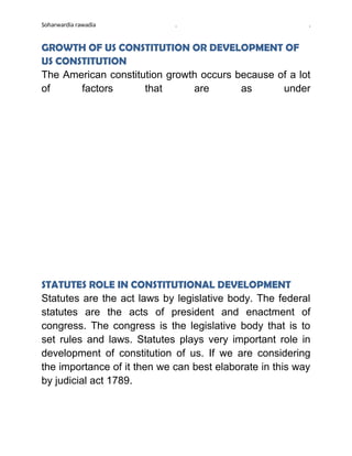 introduction to constitution of US. important aspects of constitution | PDF