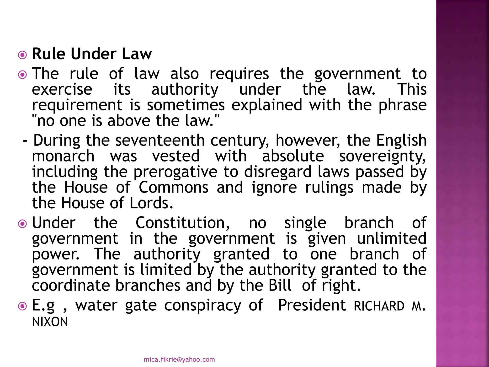 The law Constitutional Law Lecture Notes | PPTX