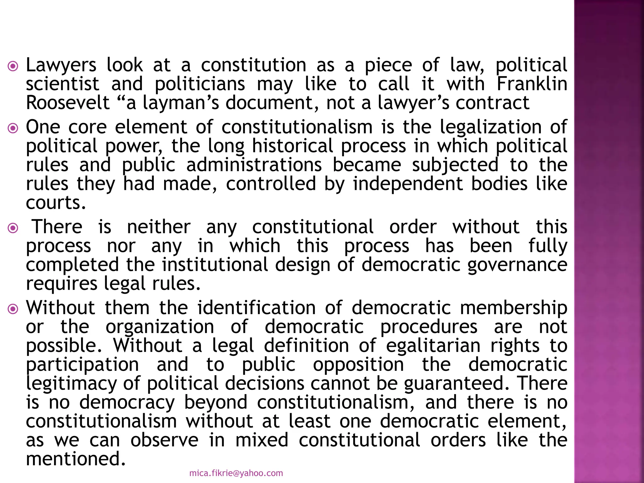 The law Constitutional Law Lecture Notes | PPT
