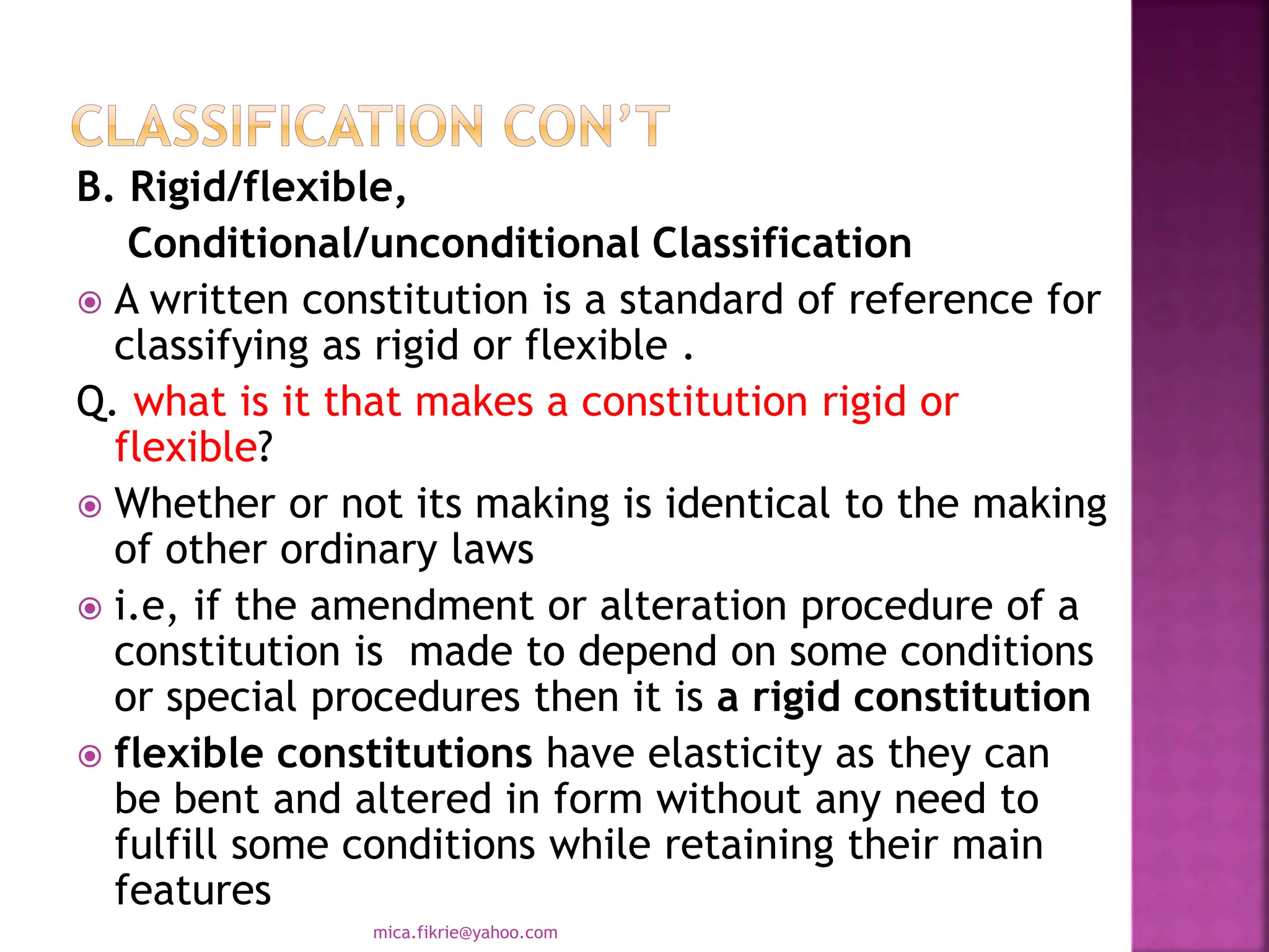 constitutional Law Lecture Notes in ppt: | PPTX
