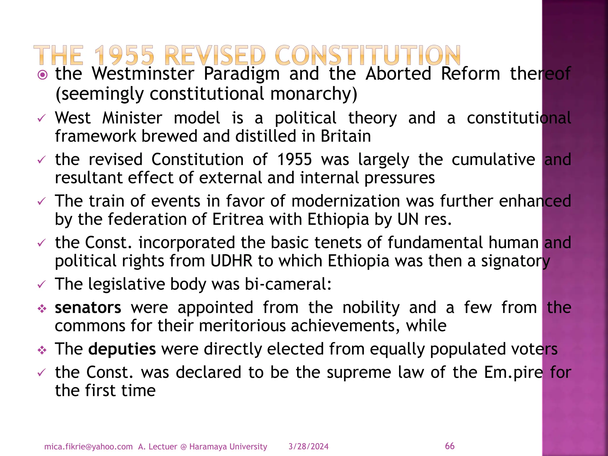 constitutional Law Lecture Notes in ppt: | PPTX