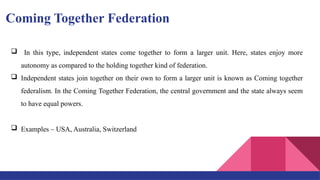 Constitutional Law PPt on US and India Federalism | PPT