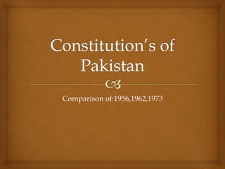 Constitutions of pakistan | PPTX