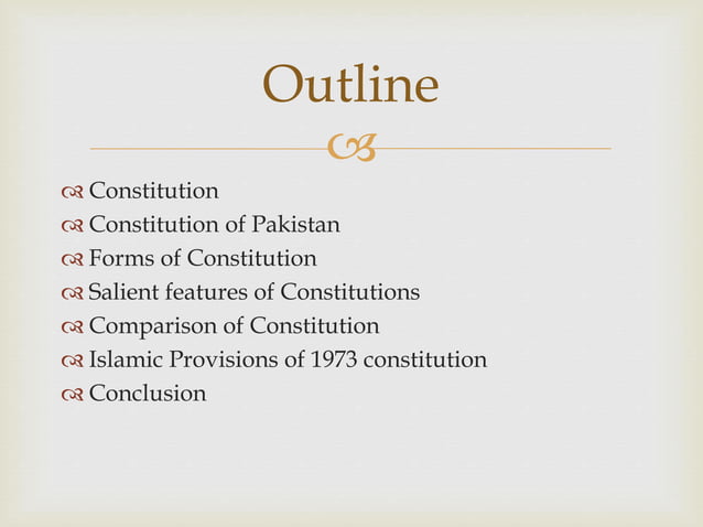 Constitutions of pakistan | PPTX | Islam | Religion & Spirituality
