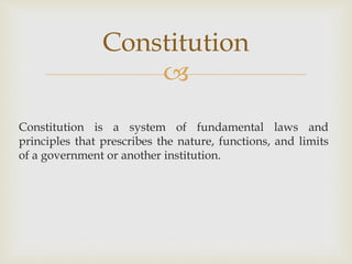 Constitutions of pakistan | PPTX