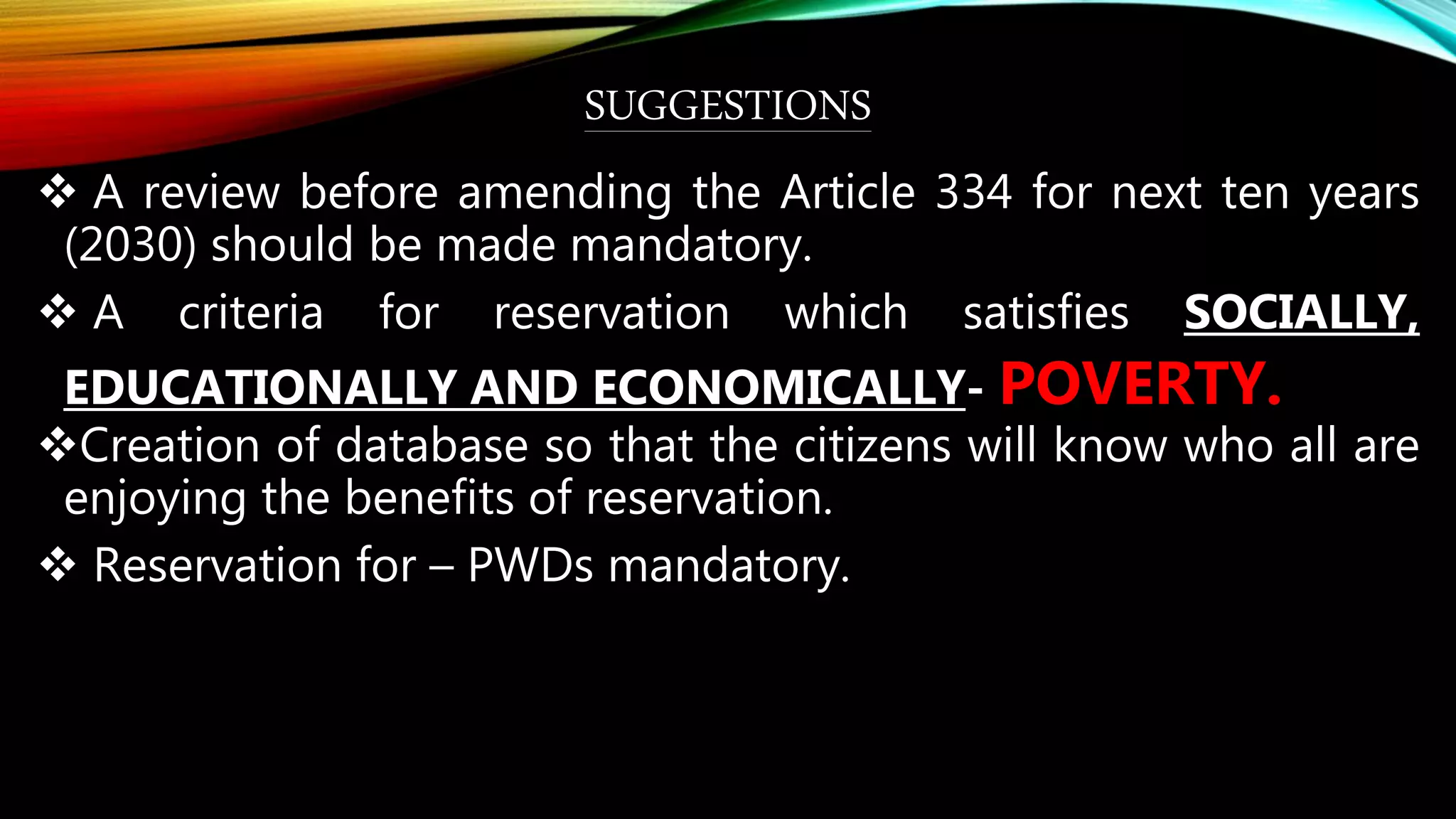 Presentation on Reservation. | PPTX