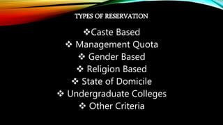 Presentation on Reservation. | PPTX