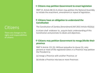 The Constitution of Zambia (Amendment)Bill l2015 | PPTX