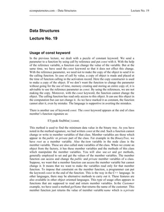 computer notes - Const keyword | PDF