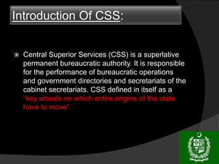 Civil Services act and reforms in Pakistan | PPTX