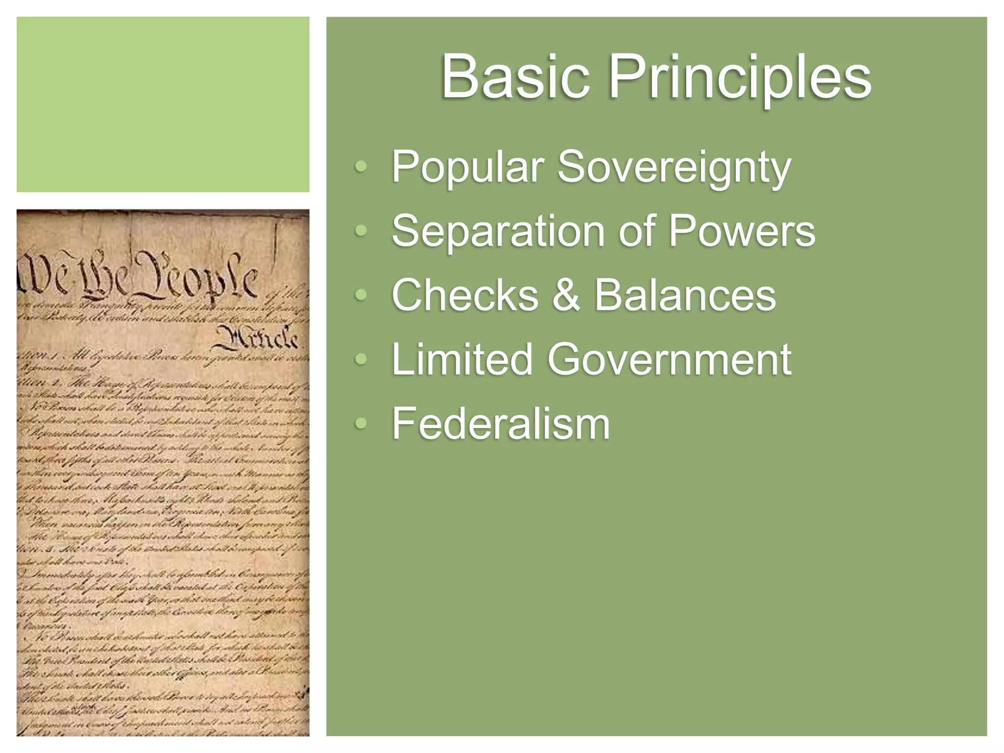 Principles of the Constitution | PPT