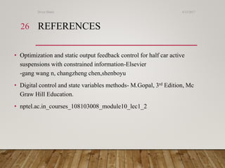 Constrained state feedback control | PPTX | Physics | Science