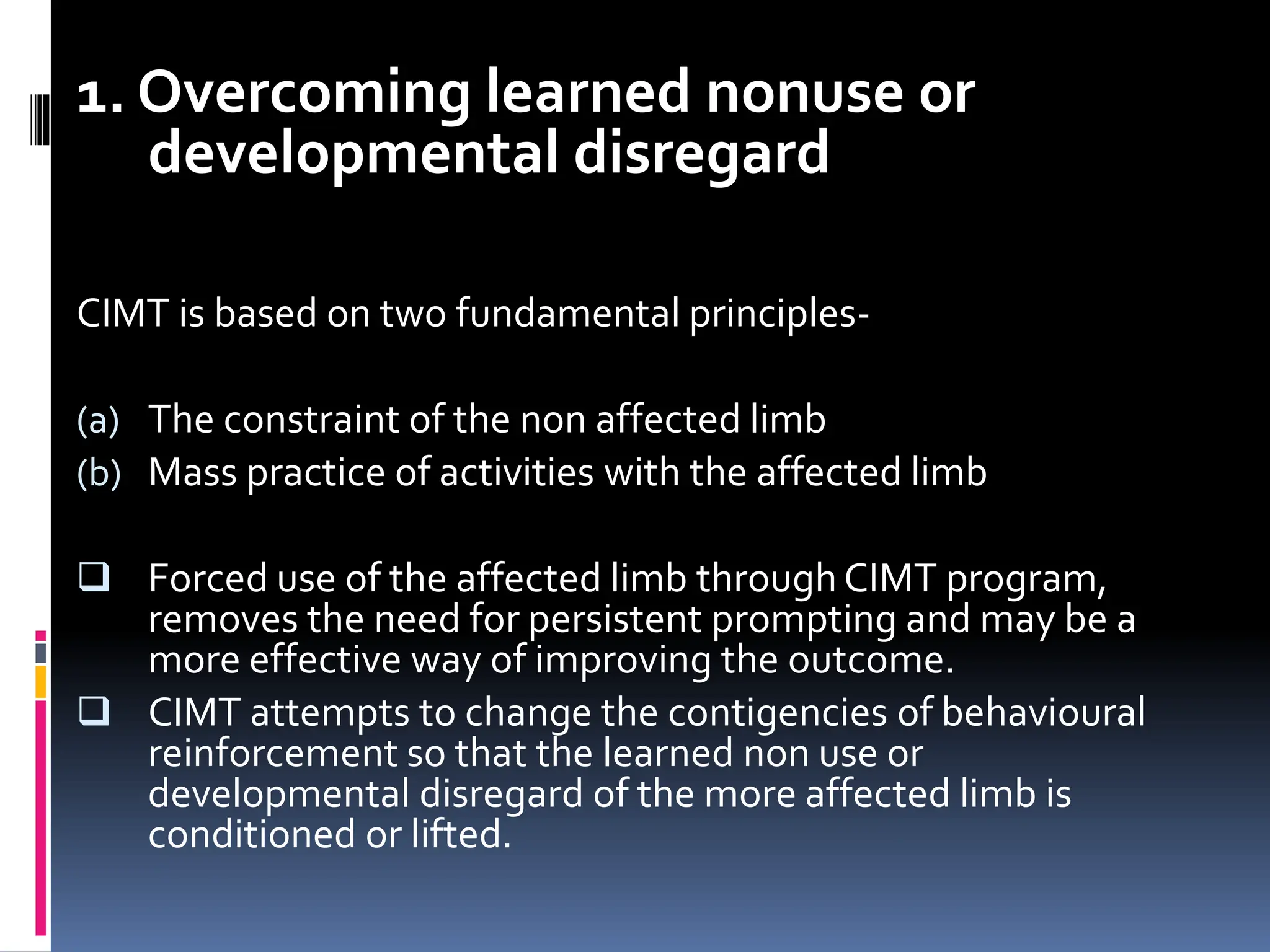 CONSTRAINT INDUCED MOVEMENT THERAPY(CIMT).pptx