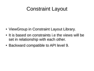 Constraint layout | PPT