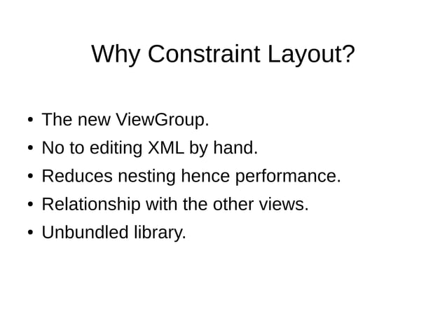 Constraint layout | PPT