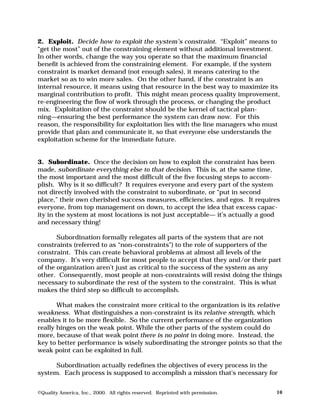 Constraint management | PDF