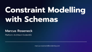 Constraint Modelling with Schemas | PPT
