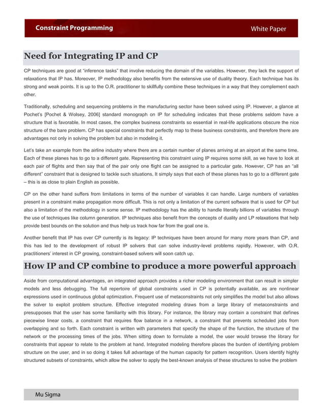 Constraint programming | PDF