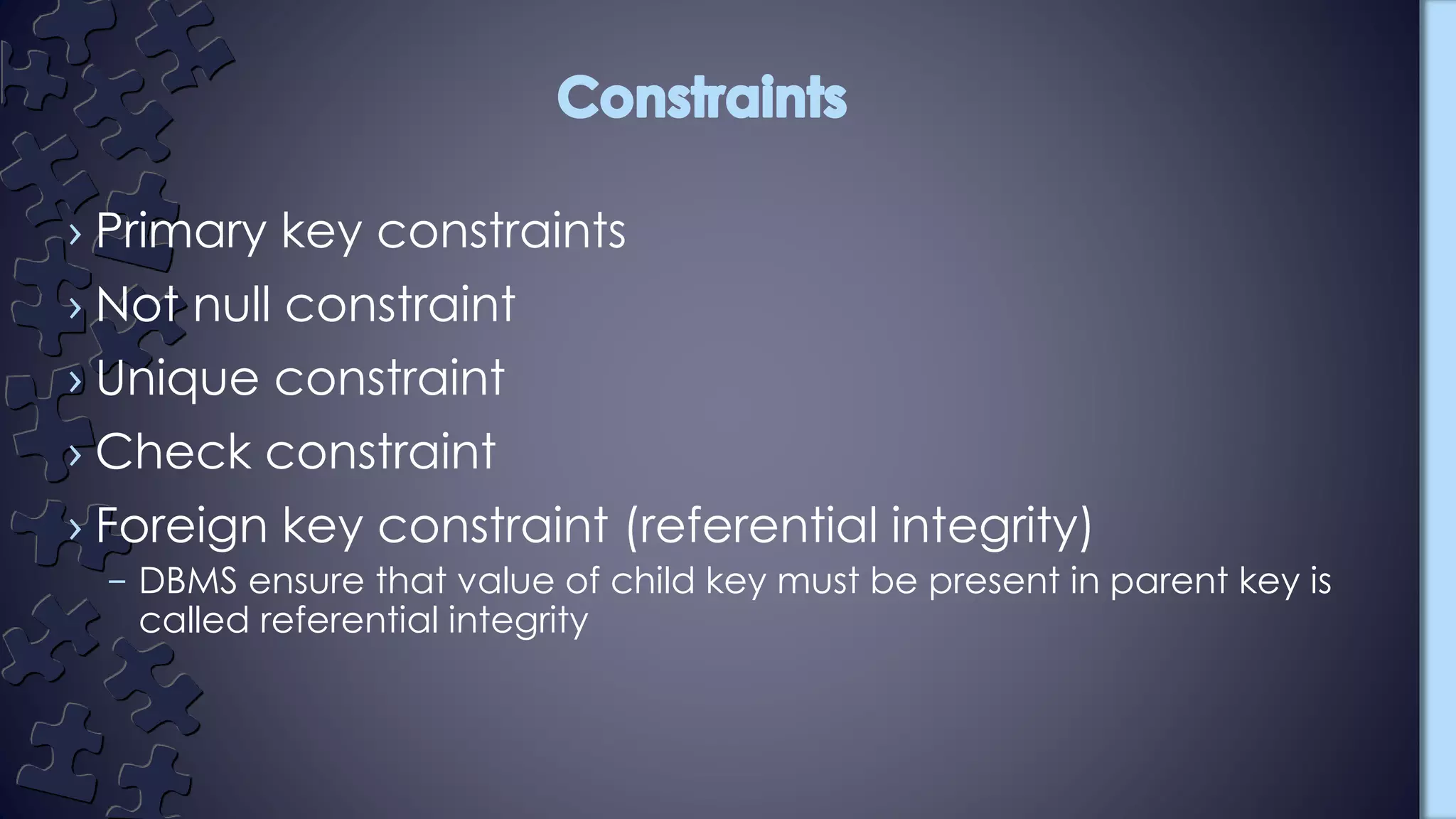 Constraints | PPTX