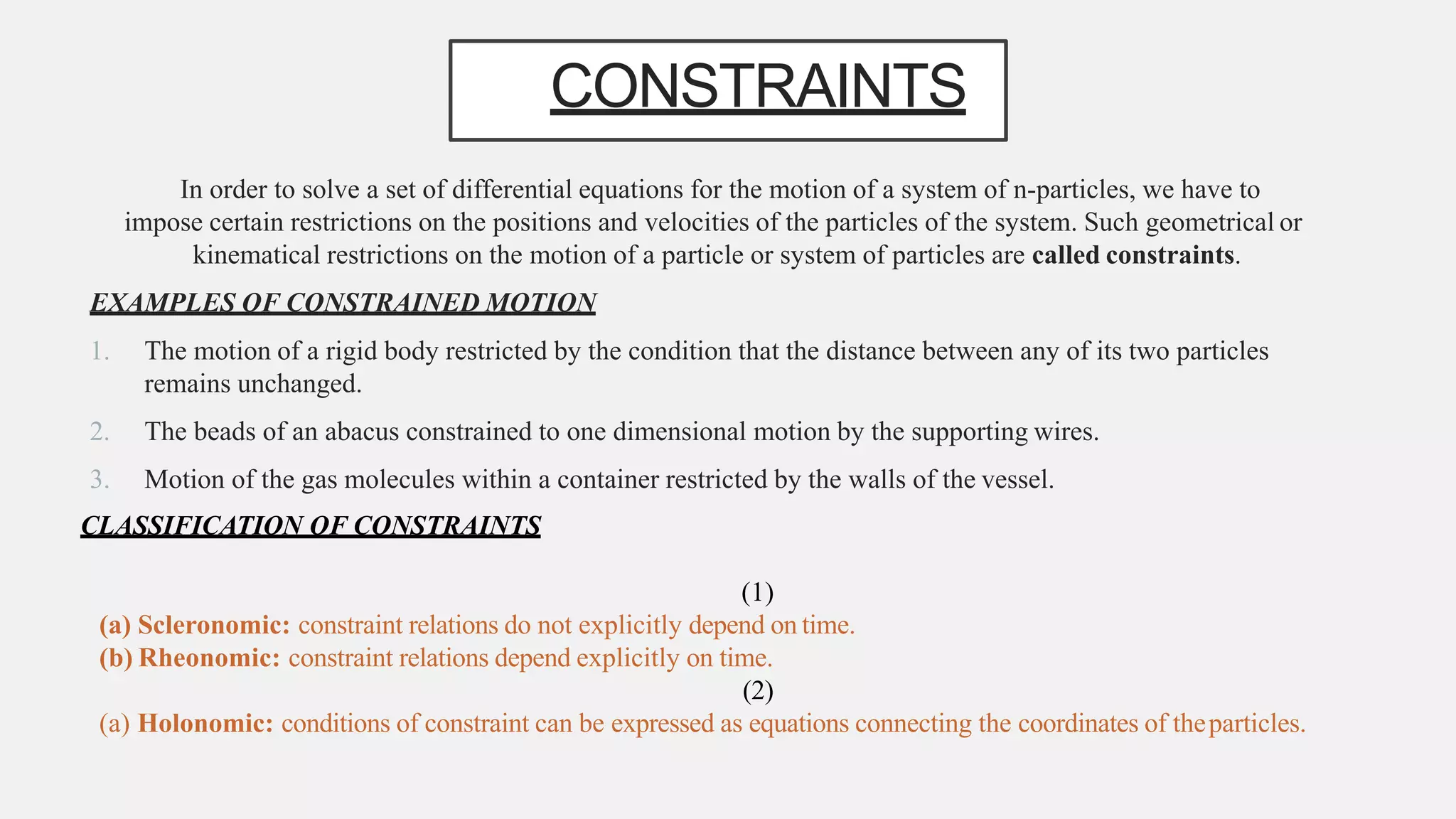 Constraints | PPTX