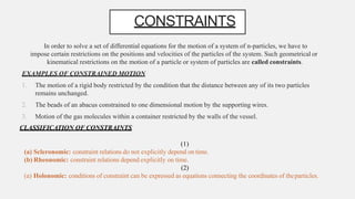 Constraints | PPTX