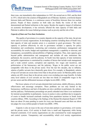 Constraints and possibilities of good governance in south asia | PDF