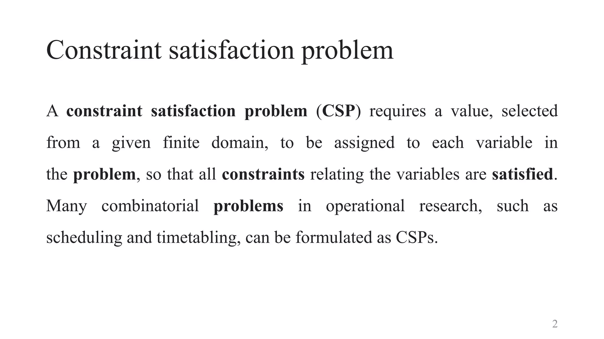 Constraint Satisfaction Problem Csp Cryptarithmetic Graph Coloring 4 Queen Sudoku Ppt
