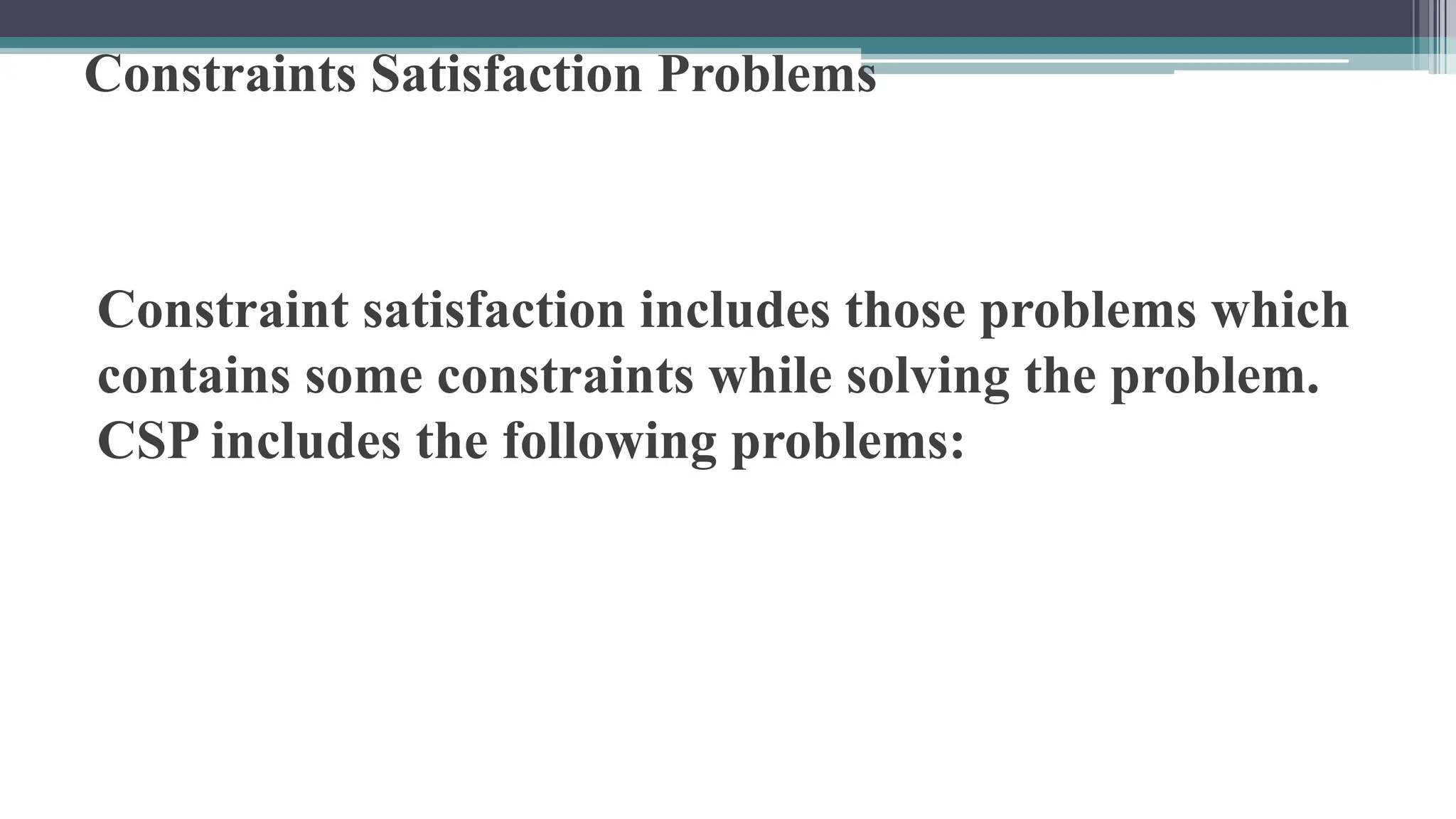 Constraint Satisfaction Problemspptx Programming Languages Computing