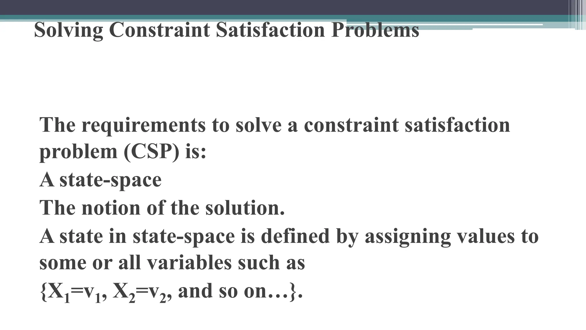 Constraint Satisfaction Problemspptx Programming Languages Computing