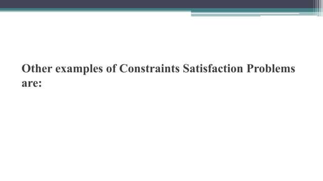 constraint satisfaction problems.pptx | Programming Languages | Computing
