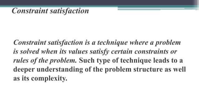constraint satisfaction problems.pptx | Programming Languages | Computing